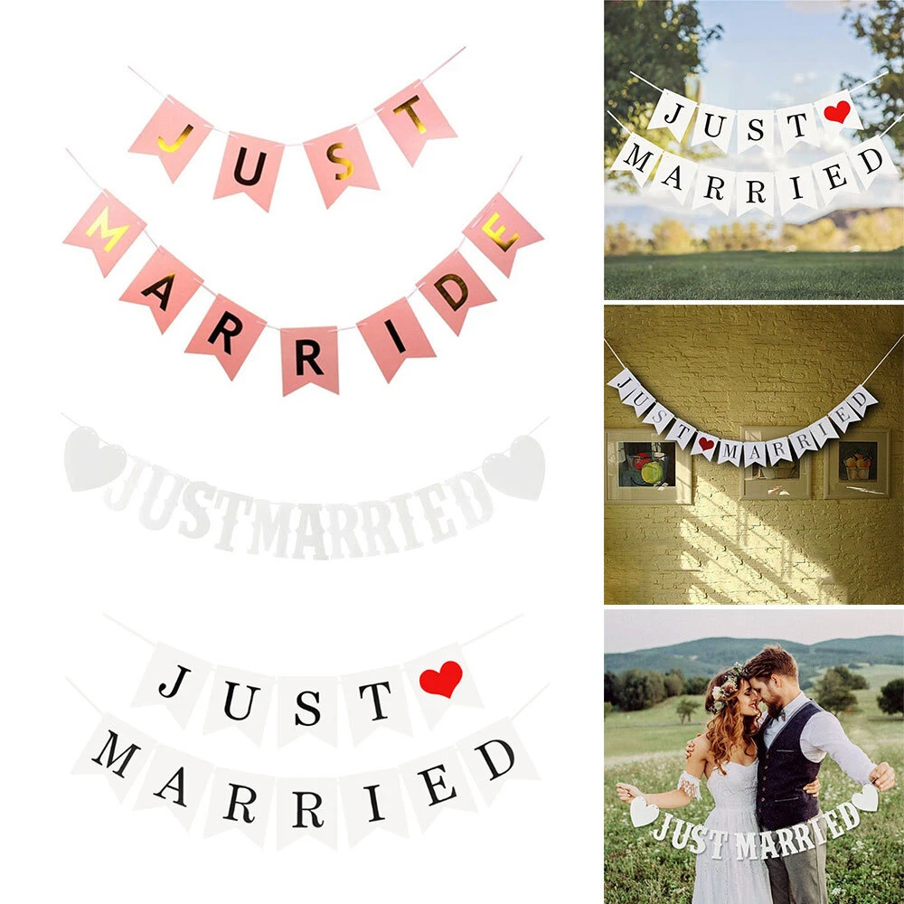 Diy Just Married Banner