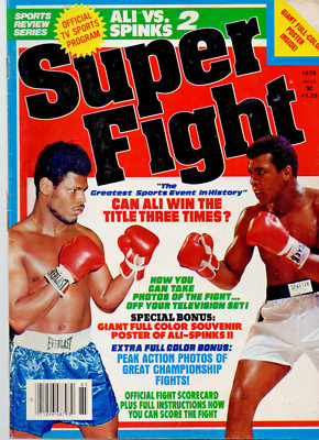 1978 SUPER FIGHT MUHAMMAD ALI LEON SPINKS #2 TV SPORTS PROGRAM Fine ...