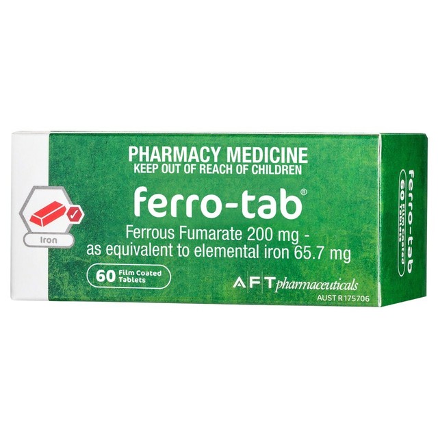 Pharmacy Medicine Ferro-Tab 200 mg - 60 Tablets for sale online | eBay