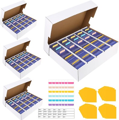 Trading Card Storage Box, 3900-Count Sports Card Boxes Card Sorting ...