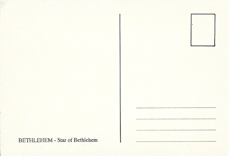 Postcard Bethlehem, Star Of Bethlehem, Vintage Palestine Unposted Post ...