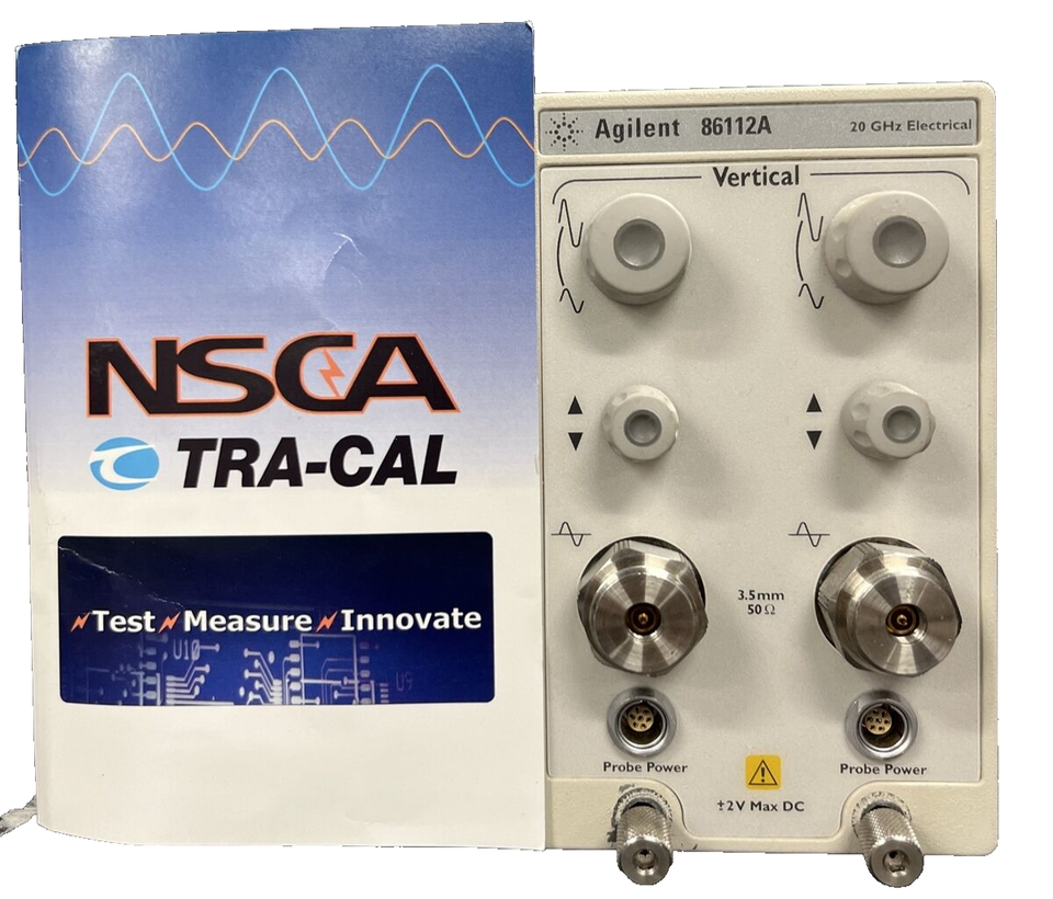 Agilent 86112A 20GHz Dual Channel Electrical Plug-in Module w NIST ...