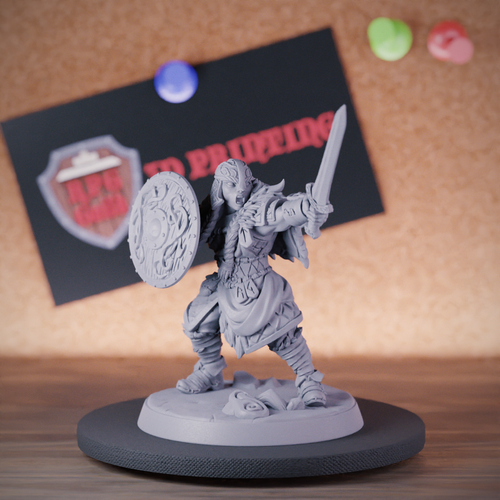 Northman Female Guard Miniature Viking Mini Dungeons and Dragons DnD 5e ...