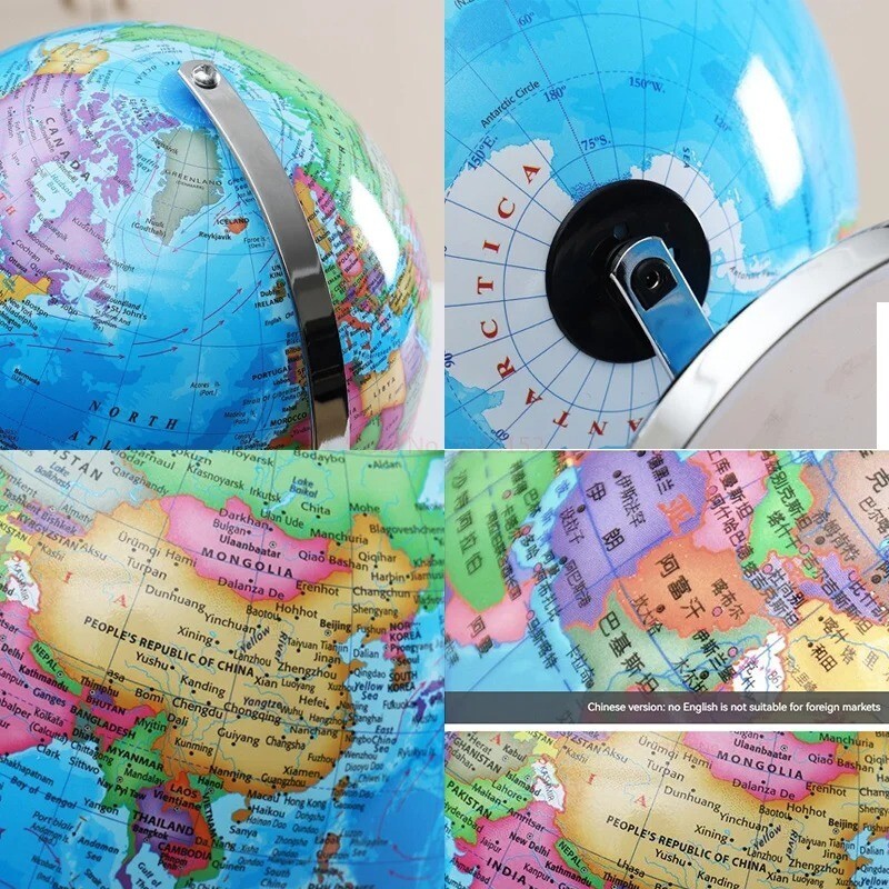 20/25cm World Globe English Version World Map Globe With Led Light ...