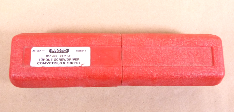 Proto J6106A 1/4" Drive Torque Screwdriver 7-36 In-Lb | eBay