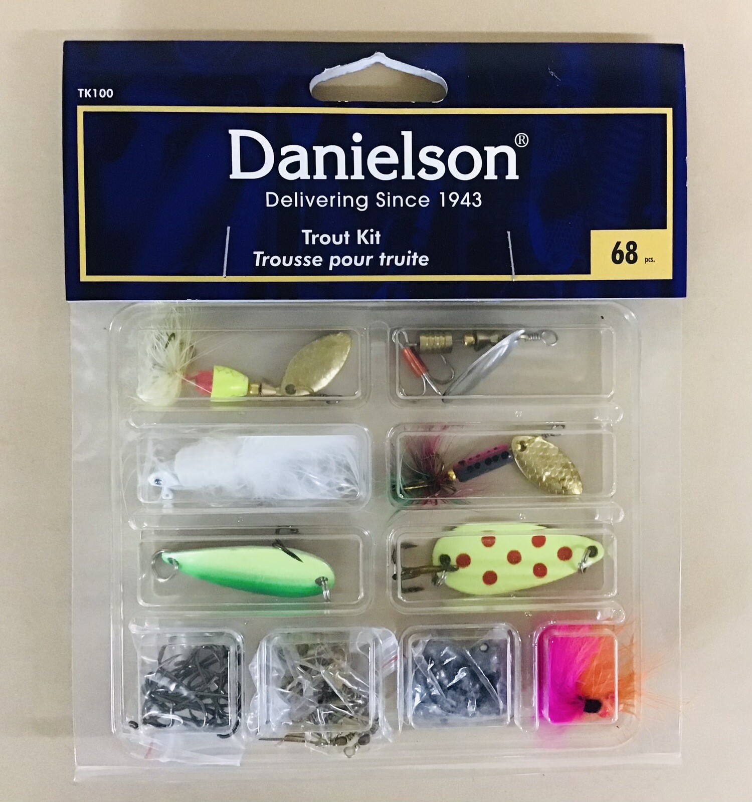 Danielson TK100 Trout Kit Spoons Spinners Flies Hooks Swivels & Sinkers ...