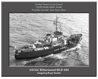 USCGC Bittersweet WLB 389 Personalized Canvas Ship Photo Print Coast ...