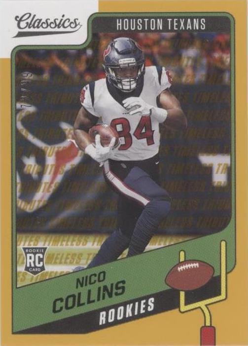 2021 Panini Classics - Rookies Nico Collins #180 Timeless Tributes Gold ...