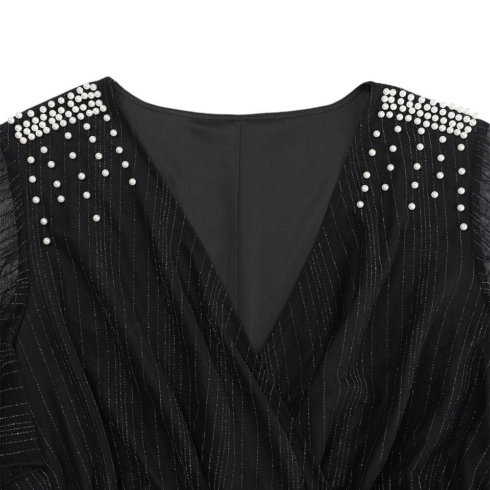 Plus Size Women Butterfly Sleeve Party A-Line Midi Dress Ladies ...