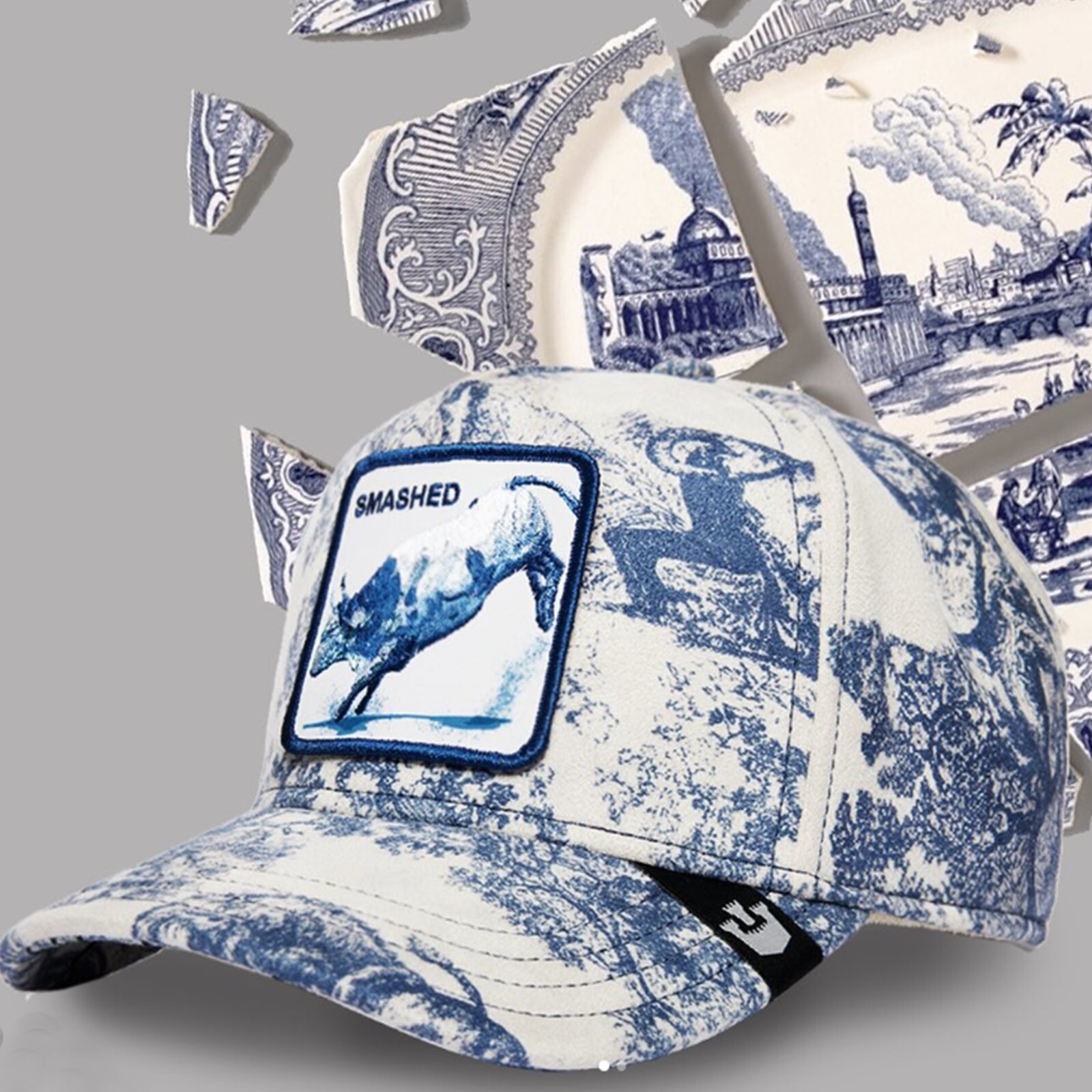 Goorin Trucker Snapback Hat Cap Smashed Ox Bull Break Out The Fine ...