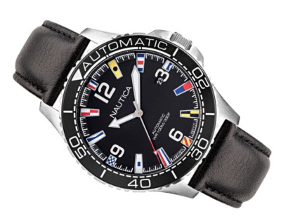 Nautica Jones Beach Maritime NAPJBF911 Men's 44mm Automatic Watch NEW ...