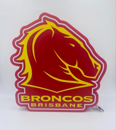 Brisbane Broncos NRL LED Light Sign - Bar ManCave | eBay Australia