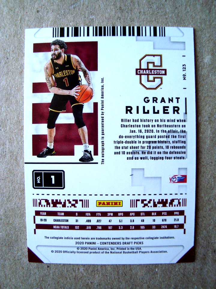 2020 Panini Contenders Draft Picks Grant Riller Rookie Auto | eBay
