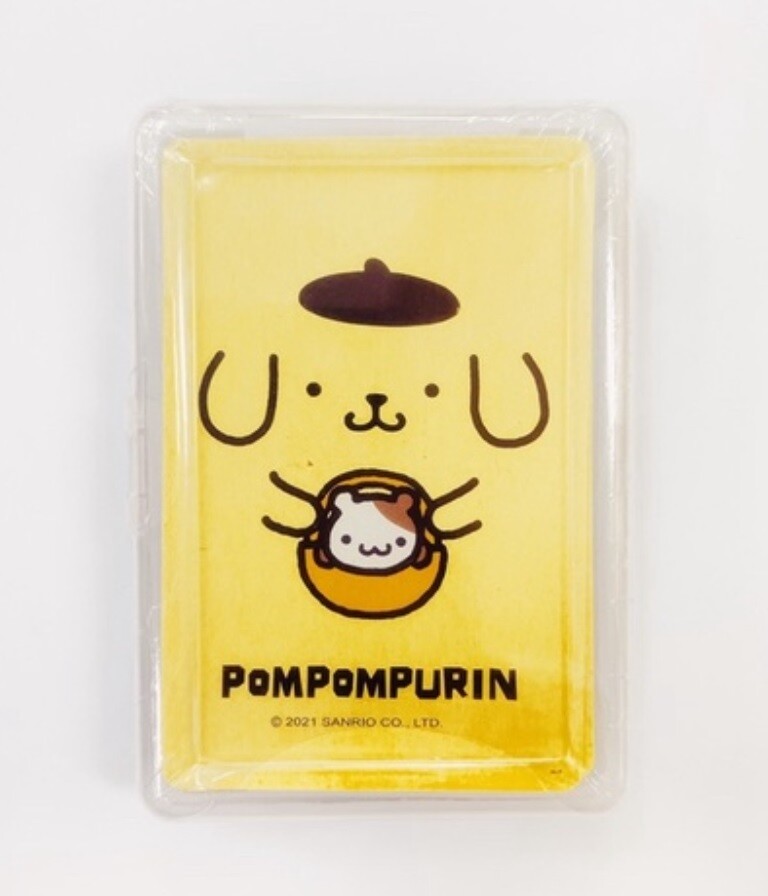 Pom Pom Purin Cute Playing Cards Poker Plastic Case Gift Sanrio Dog Fun ...