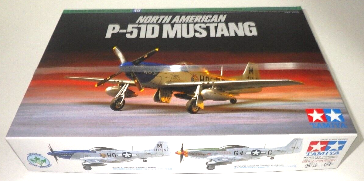 WWII USAF P-51D MUSTANG TAMIYA 1:72 SCALE PLASTIC MODEL AIRPLANE KIT ...
