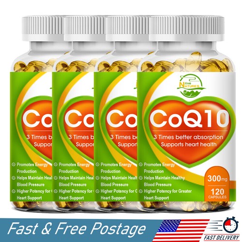 1/2/4Bottles CoQ10 Coenzyme Q-10 Coenzyme 300mg Caps Heart Health Energy Support | eBay