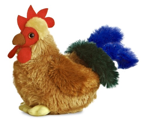 COCKEREL AURORA MINI FLOPSIE PLUSH COCKEREL 31305 SOFT HEN TOY CHICKEN ...