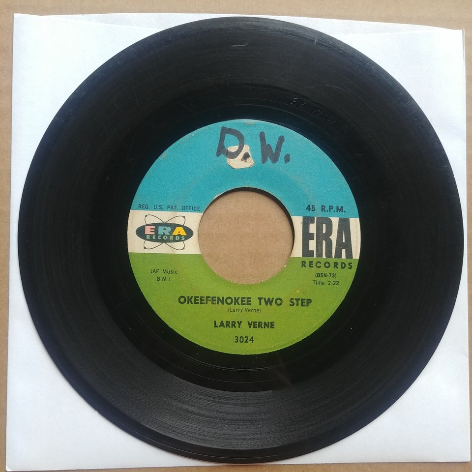 LARRY VERNE Mr. Custer/Okeefenokee Two Step 45 7" POP ROCK Record Vinyl ...