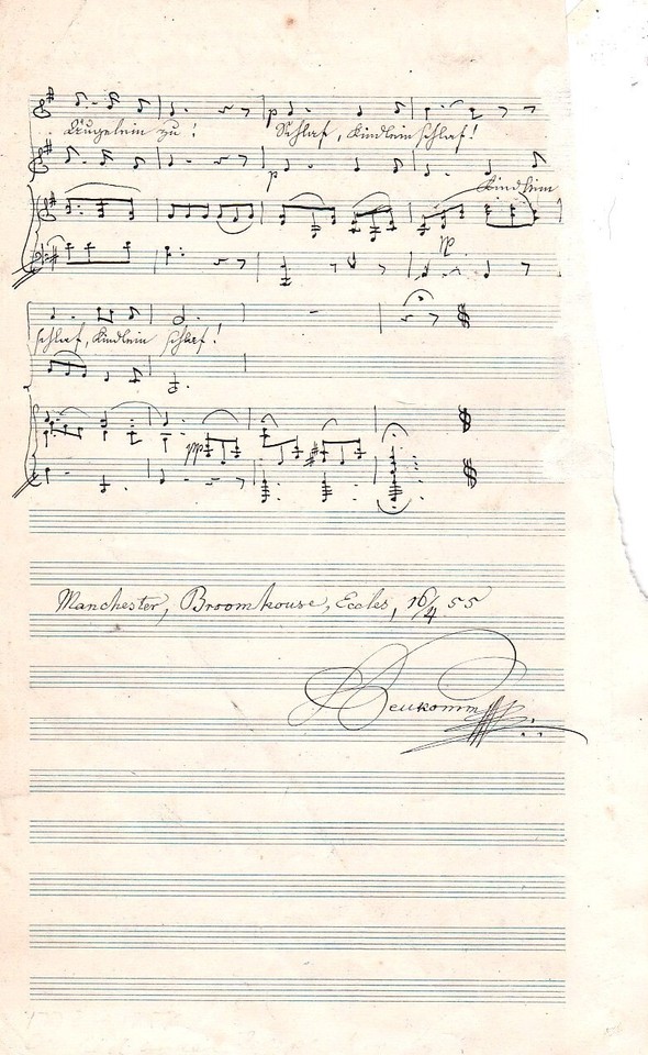 SIGISMUND NEUKOMM Composer autographed MUSIC MANUSCRIPT of his ...