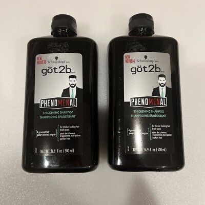 GOT2B Phenomenal Thickening Shampoo 16.9 Fl Oz Schwarzkopf Men 2 Pack ...