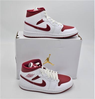 NEW NIKE AIR JORDAN 1 MID WOMEN'S SIZE 7.5 SHOES REVERSE CHICAGO RED ...