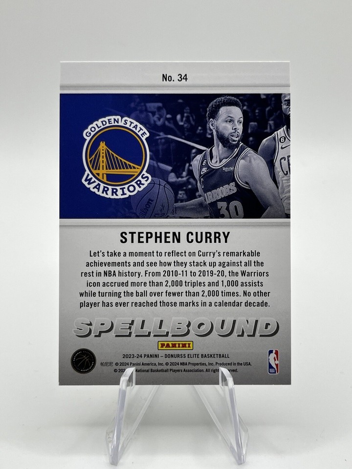 2023-24 Panini Donruss Elite Stephen Curry Spellbound R #34 Warriors | eBay