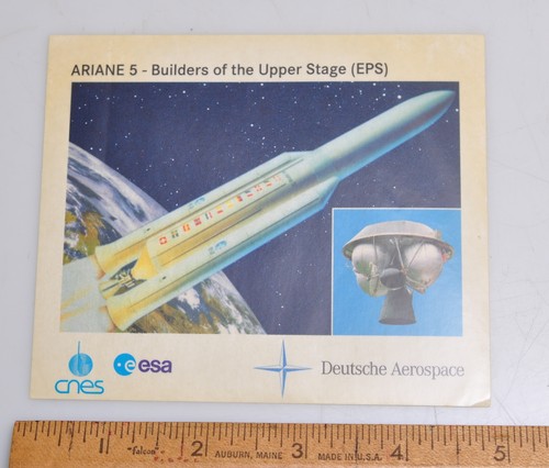 Vintage Deutsche Aerospace German Ariane 5 Builders Upper State Sticker ...