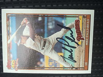 Mike Pagliarulo Signed Baseball Trading Card Autographed | eBay