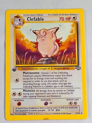Clefable 1st Edition 17/64 Rare Pokemon | eBay