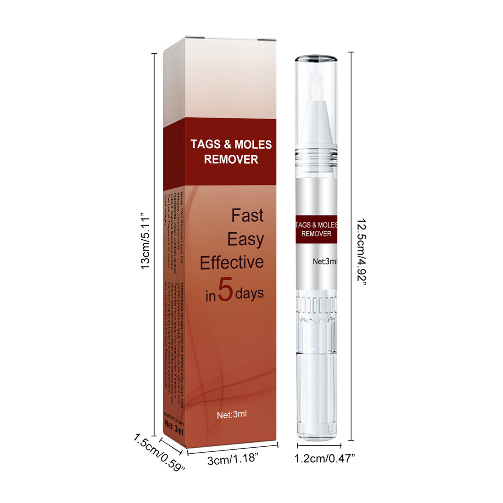 3ML Wipe Off Tags & Moles Remover Fast Easy Effective Tags & Moles ...