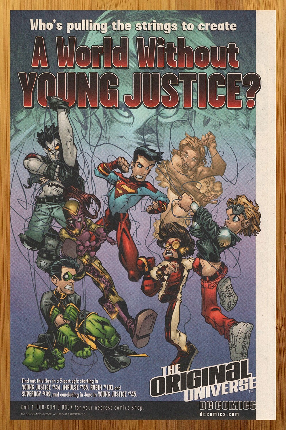 2001 DC Comics Young Justice Print Ad/Poster Superboy Robin Lobo ...