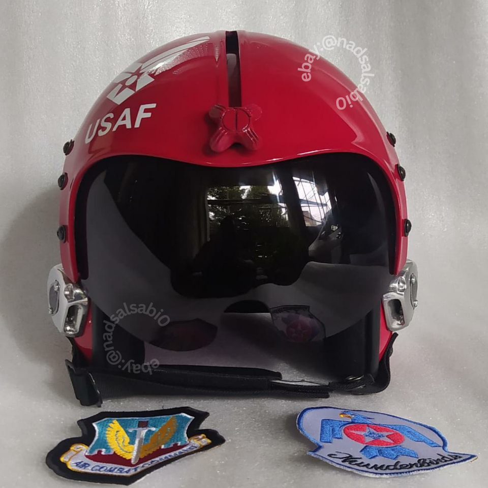HGU-33 THUNDERBIRD USAF AEROBATIC TEAM SQUADRON.FIGHTER PILOT HELMET ...