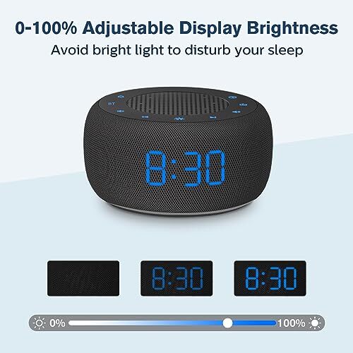 Bluetooth Speaker Alarm Clock with FM Radio - High Fidelity Sound, Full ...