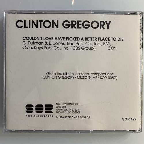 Clinton Gregory Couldn'T Amour Avoir Picked A Better Place Pour Die Cds ...