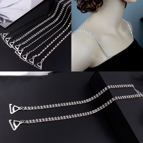 Metal Underwear Strap Aniti-slip Shoulder Straps Rhinestone Bras Straps ...
