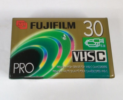 Fuji Film Pro VHS-C TC-30 Premium High Grade Blank Camcorder Tape NEW ...