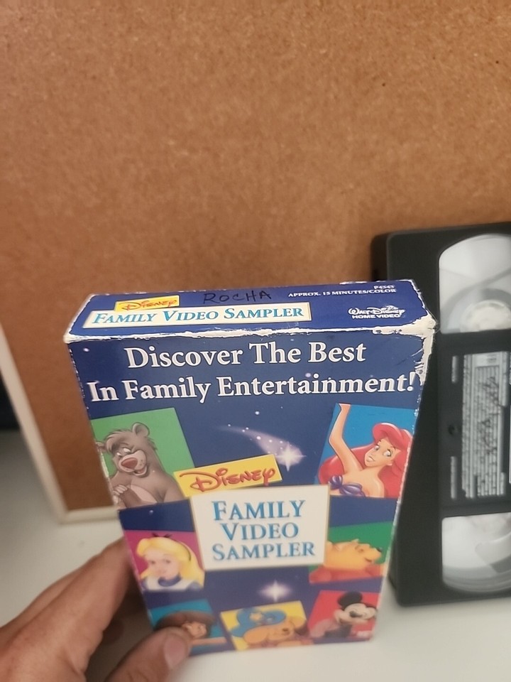 Walt Disney Family Video Sampler VHS VCR Video Tape Movie VTG Cartoons ...