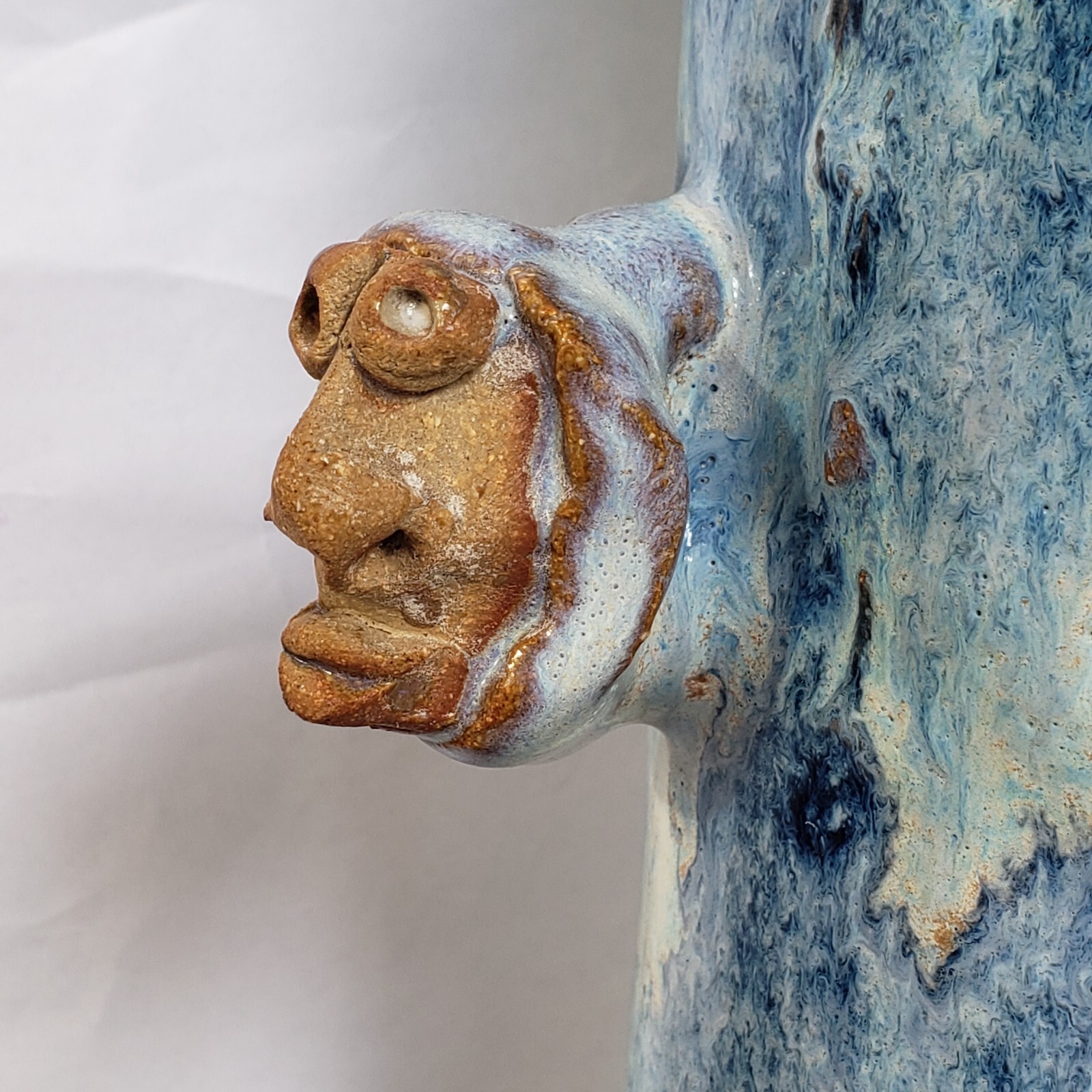 VASE MULTIPLE HEADS ARTIST SIGNED STUDIO POTTERY COLLECTIBLE ARTWORK ...