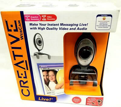 Creative Labs Webcam Live! VF-0050 USB Wired Webcam Built In Microphone ...