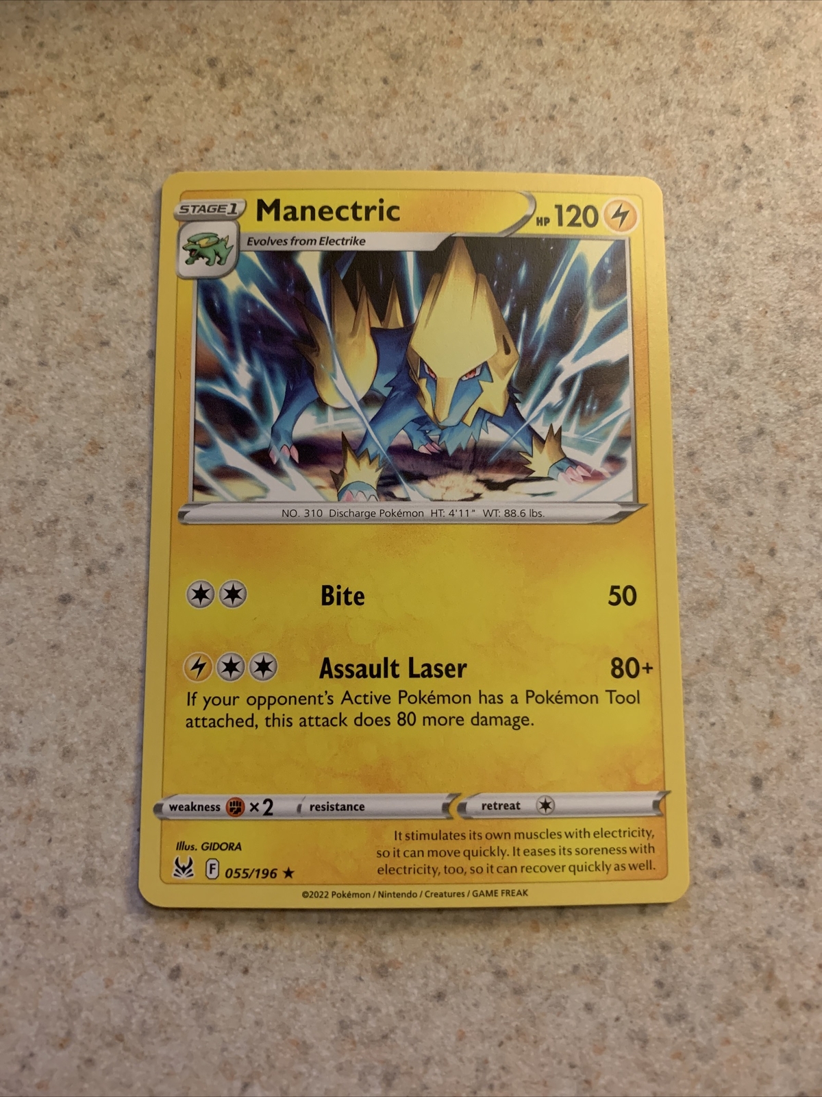 Manectric 055/196 Lost Origin Rare Pokemon Card NM | eBay