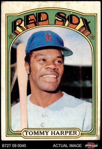 1972 Topps #455 Tommy Harper Red Sox AUTHENTIC | eBay