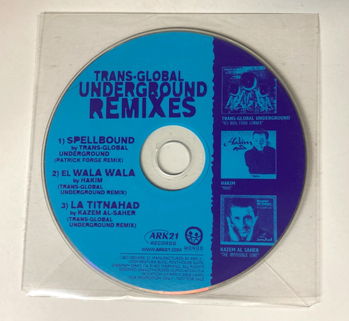 TRANS-GLOBAL UNDERGROUND REMIXES RARE PROMO CD Spellbound ~ WALA~ La ...
