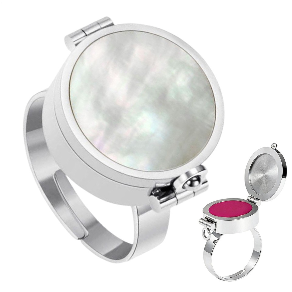 Lip Balm Ring For Finger, 2026 New Vintage Jewelry With Lipbalm Storage ...