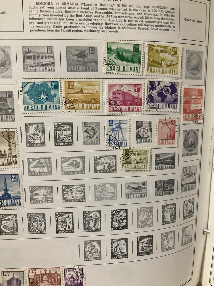 Vintage 1976 Traveler Stamp Album with More Than 340 nice stamps ...