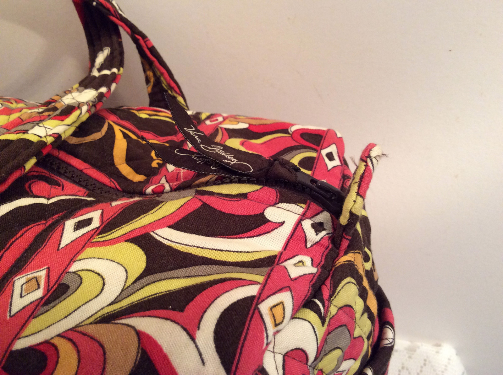 Vera Bradley Duffel Bag Puccini Pattern 18" Long 8" Tall 8" Wide | eBay
