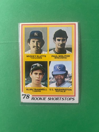 1978 TOPPS ROOKIE SHORTSTOPS MOLITOR/TRAMMELL/WASHINGTON/KLUTTS | eBay