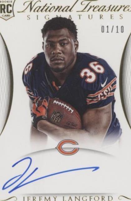 2015 Panini National Treasures - Rookie Signatures Rps Jeremy Langford ...