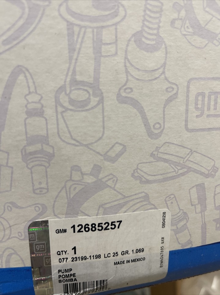 Genuine GM OEM-Engine Water Pump 12685257 Brand New | eBay
