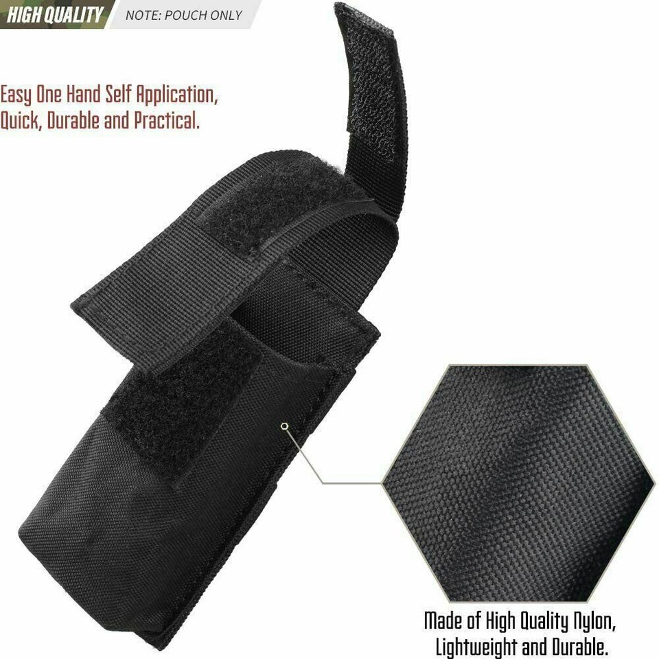 Tactical Molle Flashlight Holder Nylon Belt Holster Flashlight Torch ...