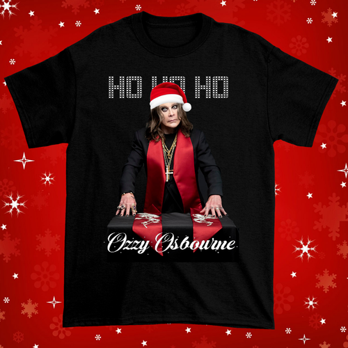 Merry Christmas Santa Ozzy Osbourne Ho Ho Ho Black Unisex All Size ...